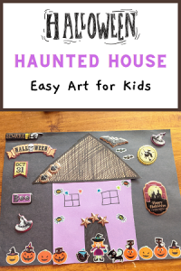 Haunted House Halloween Art for Kids - Parenting with Sara