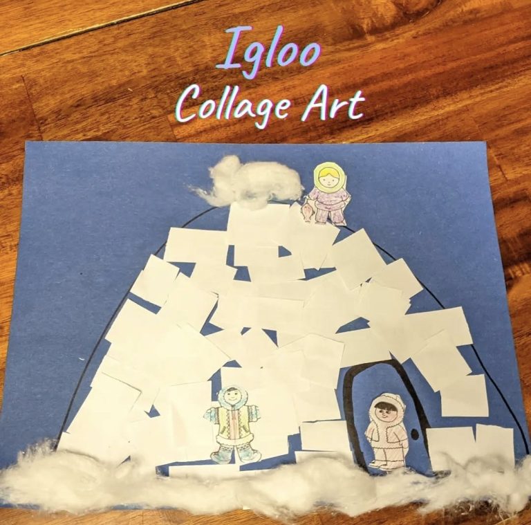 Igloo Collage Craft: Easy Winter Activity for Kids - Parenting with Sara