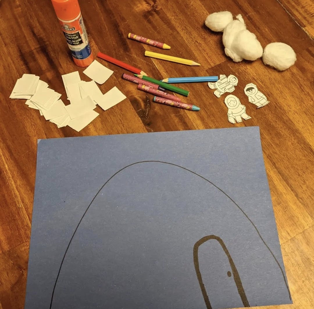 Igloo Collage Craft: Easy Winter Activity for Kids - Parenting with Sara